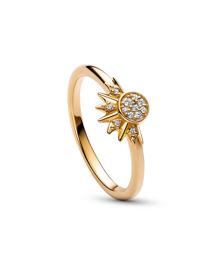 Pandora Cubic Zirconia Moments Celestial Sparkling Sun Ring - Macy's