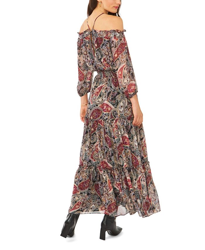 1.STATE Women's Smocked Printed Halter Maxi Dress - Macy's