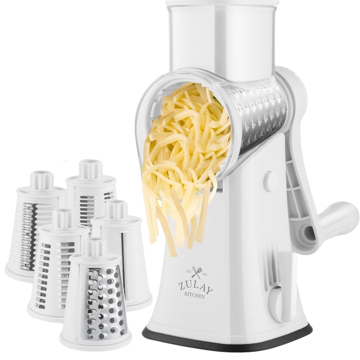 Click here for Rotary Cheese Grater with 5 Interchangeable Stainl... prices