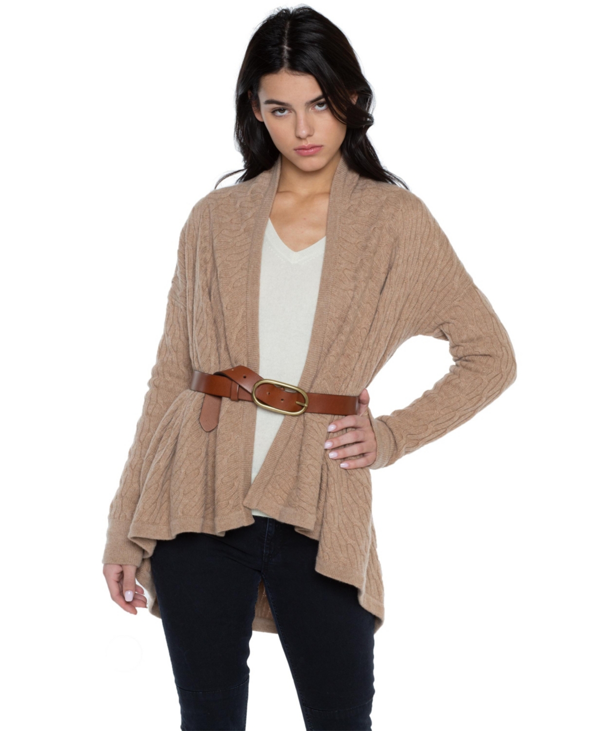 Click here for Jennie Liu Womens 100 Pure Cashmere 4-ply Cable-kn... prices