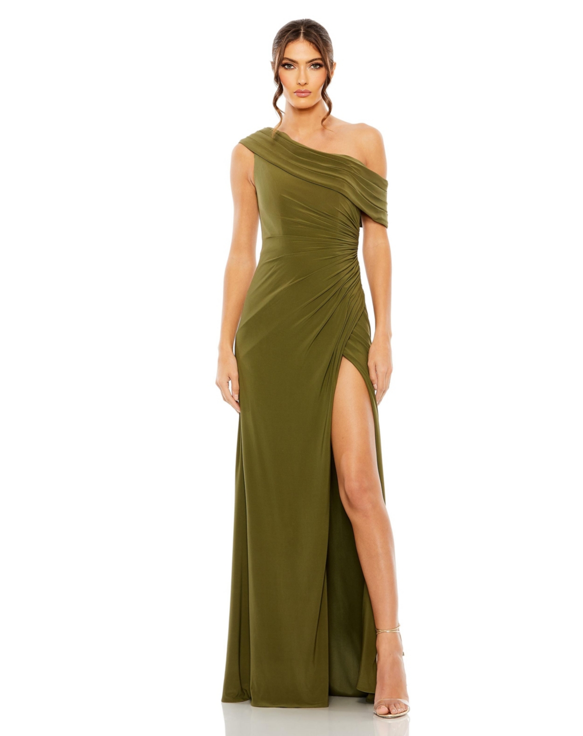 Click here for Mac Duggal Womens Foldover Off-the-Shoulder Slit G... prices