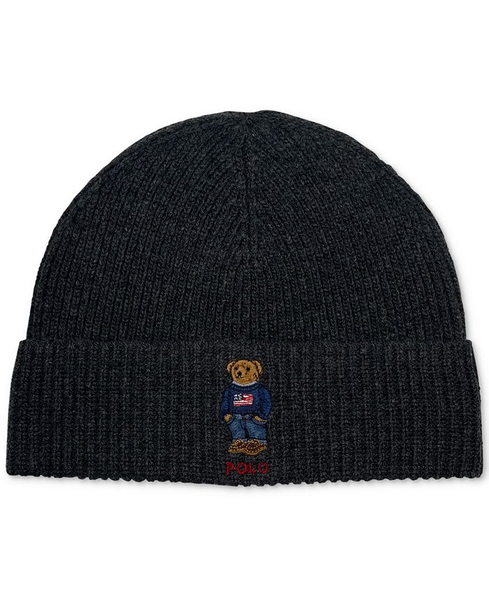 Polo Ralph Lauren Men's Solid Flag Bear Beanie - Macy's