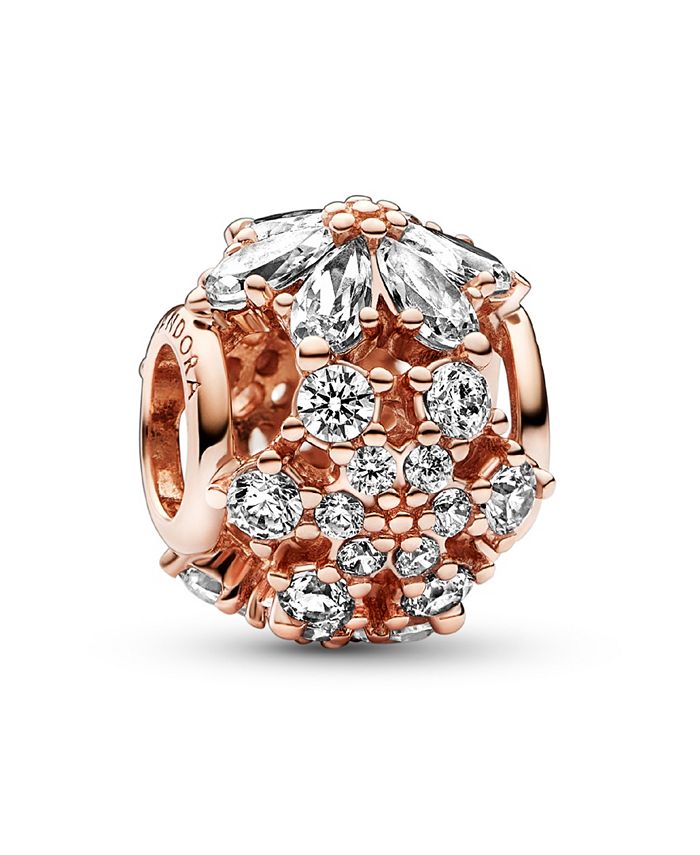 Pandora Cubic Zirconia Sparkling Herbarium Cluster Round Charm - Macy's