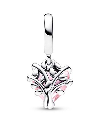 Pandora Mixed Stone Pink Family Tree Heart Dangle Charm - Macy's