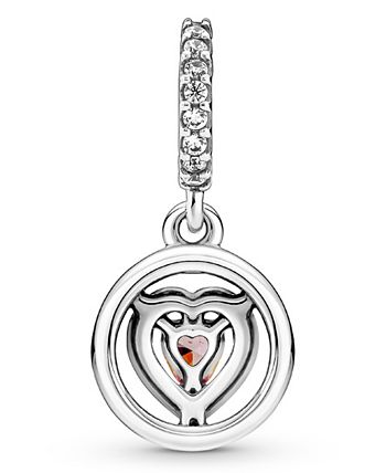 Pandora Cubic Zirconia Sparkling Double Halo Heart Dangle Charm - Macy's