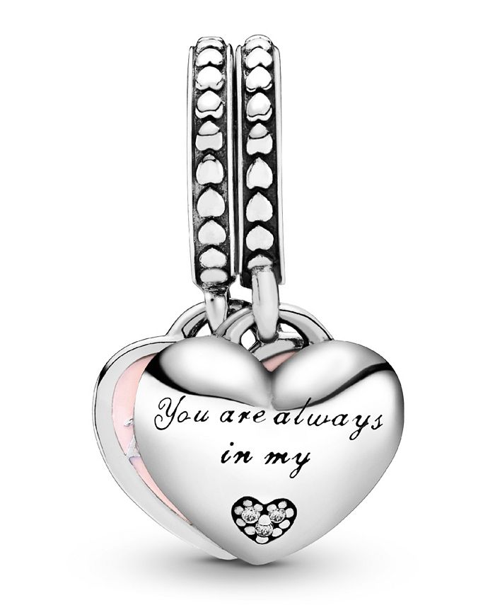 Pandora Cubic Zirconia Mother Daughter Hearts Dangle Charm - Macy's