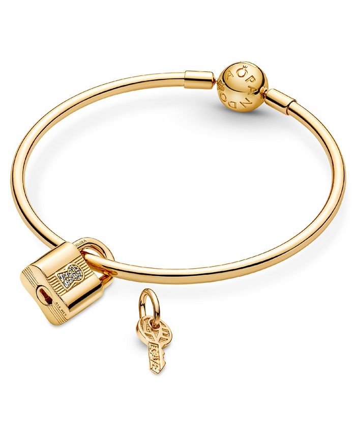 Pandora Cubic Zirconia Padlock Key Dangle Charm - Macy's