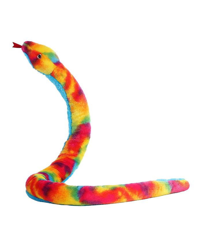 Aurora X-Large Rainbow Snake Playful Plush Toy Multi-color 53" - Macy's