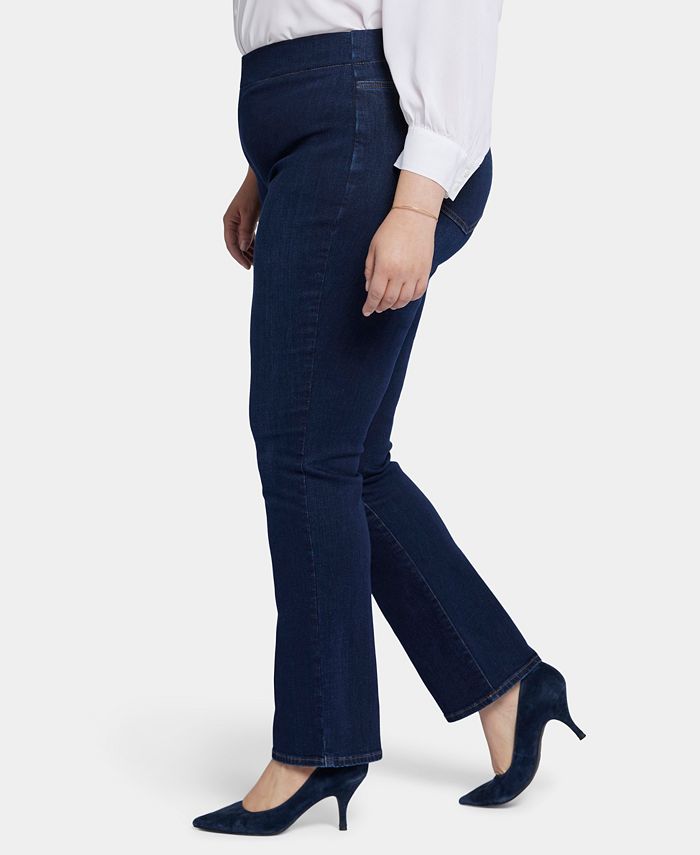 NYDJ Plus Size Pull On Bailey Relaxed Straight Jeans - Macy's