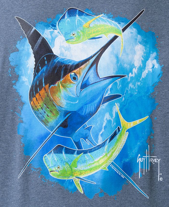 Guy Harvey Men's Short Sleeve Crewneck Graphic T-Shirt - Macy's