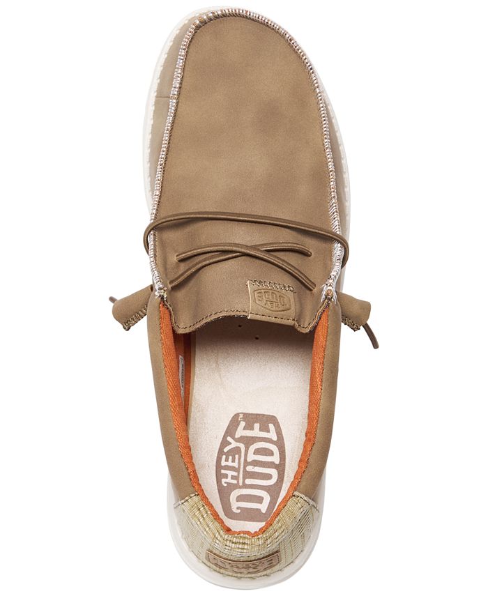 Hey Dude Men's Wally Fabricated Leather Casual Moccasin Sneakers from ...