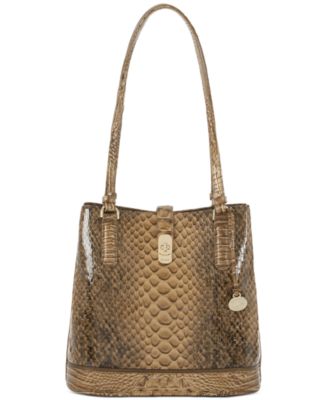 Brahmin Fiora Mansouri Medium Embossed Leather Bucket Bag - Macy's
