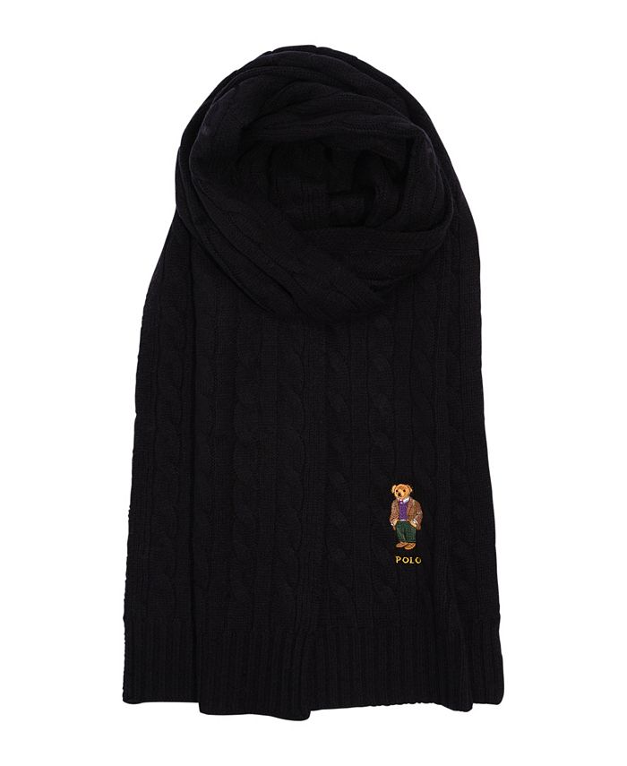Polo Ralph Lauren Men's Classic Cable Bear Scarf - Macy's