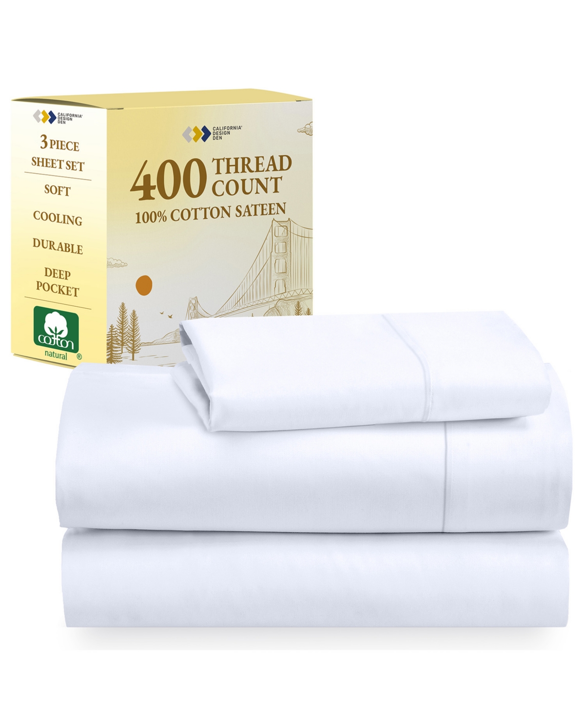 Click here for Soft Cotton Sheet Set - 400 Thread Count 100 Cotto... prices