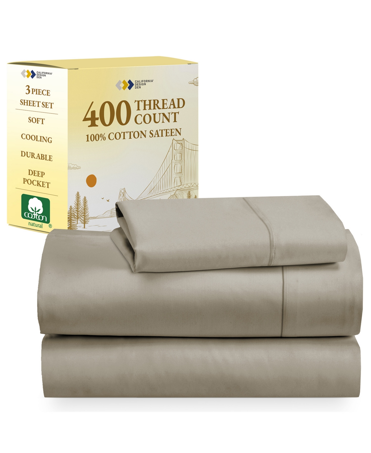 Click here for Soft Cotton Sheet Set - 400 Thread Count 100 Cotto... prices