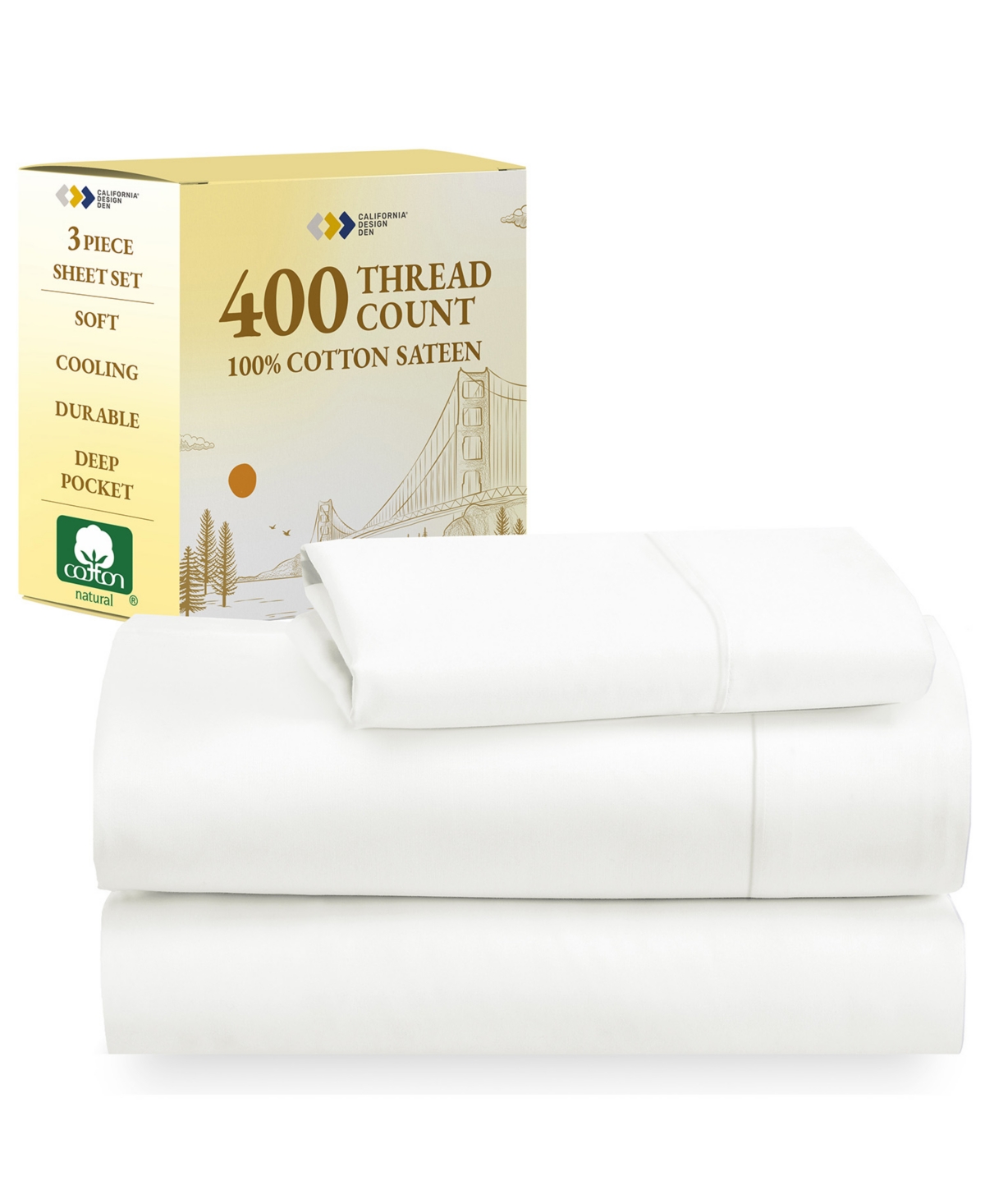 Click here for Soft Cotton Sheet Set - 400 Thread Count 100 Cotto... prices