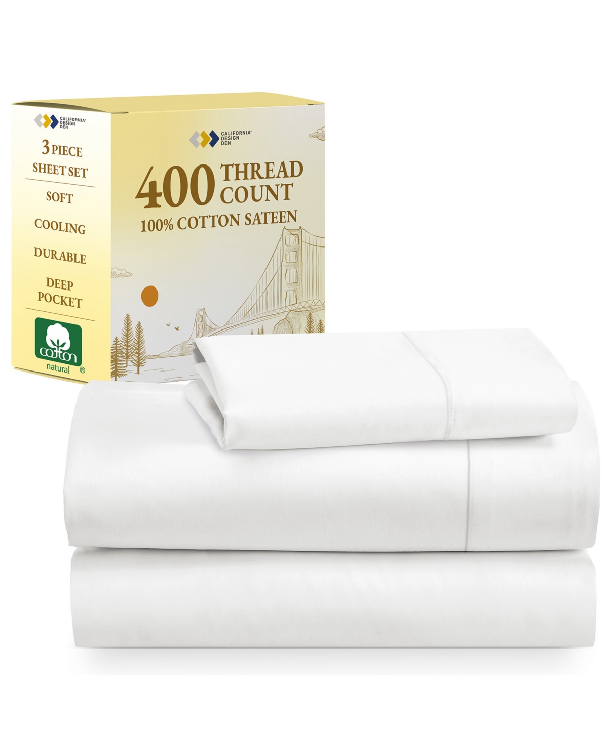 Click here for Soft Cotton Sheet Set - 400 Thread Count 100 Cotto... prices