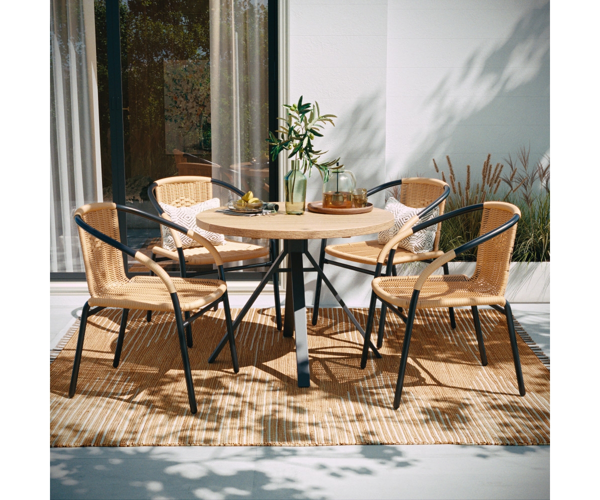 Click here for 4 Pack Rattan Indoor-Outdoor Restaurant Stack Chai... prices