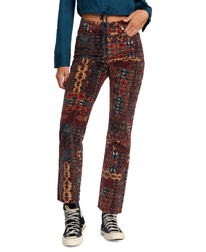 RVCA Juniors' Groove High Rise Corduroy Pants - Macy's