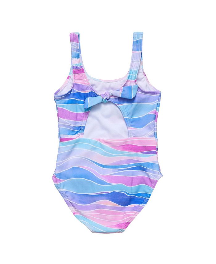 Snapper Rock Toddler, Child Girls Water Hues Tie Back Swimsuit - Macy's