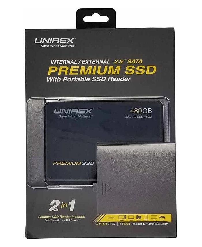 UNIREX CORPORATION Unirex 480GB Internal/External Premium Solid State ...