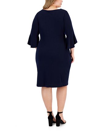 Connected Plus Size Side-Tab Dress - Macy's