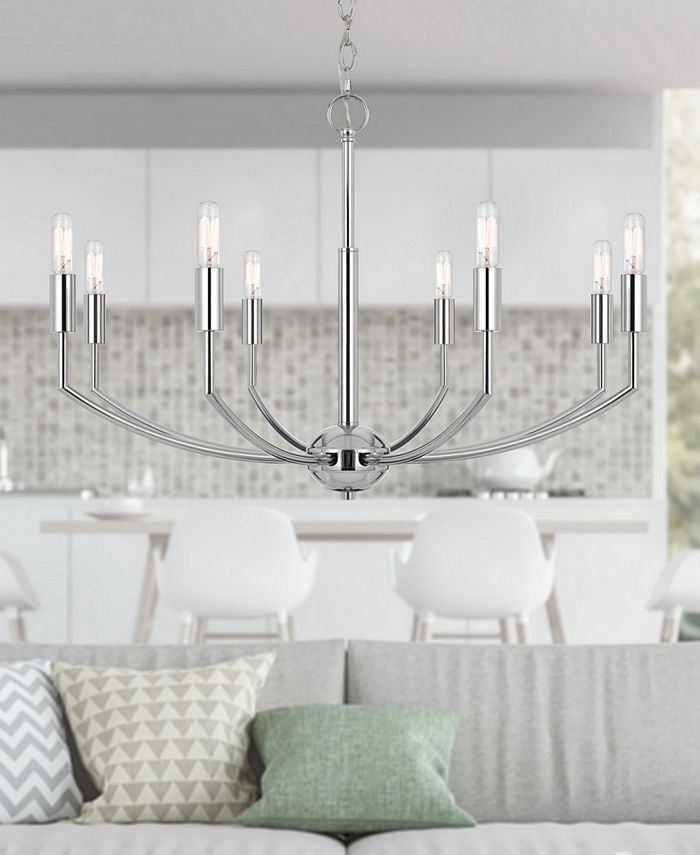 Cal Lighting Maxton 8 Light 19" Height Metal Chandelier - Macy's