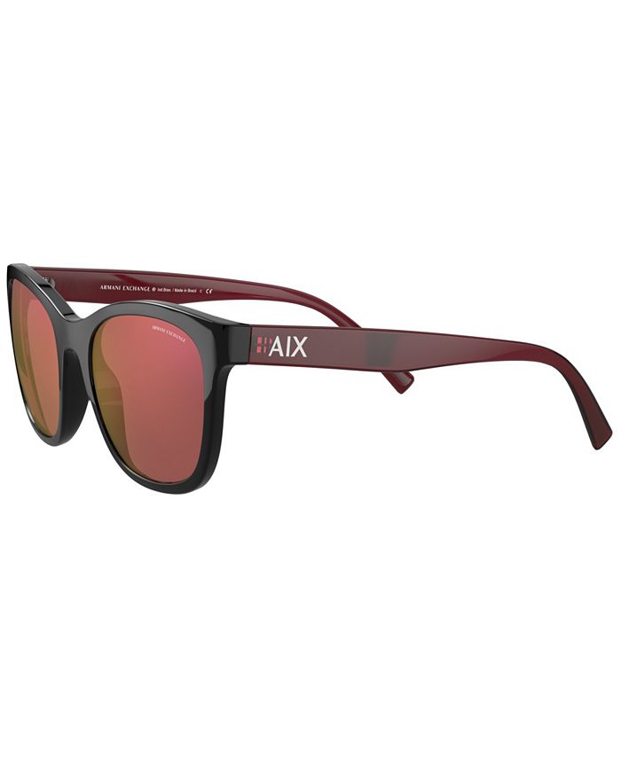 A|X Armani Exchange Women's Low Bridge Fit Sunglasses, Mirror AX4105SF ...