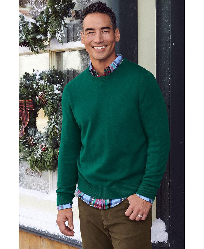 Lands' End Men's Fine Gauge Cashmere Sweater - Macy's