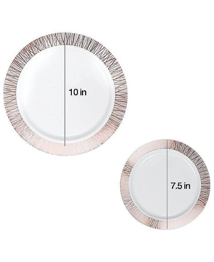 Chateau Fine Tableware 180-Piece Rose Gold Plates & Dinnerware Set ...
