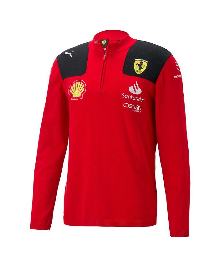 Puma Men's Red Scuderia Ferrari Team Knit Half-Zip Jacket - Macy's