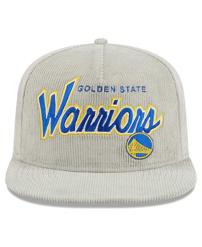 New Era Men's Gray Golden State Warriors The Golfer Corduroy 9FIFTY ...
