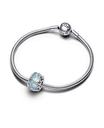 Pandora Sterling Silver Winter Snowflake Murano Charm - Macy's
