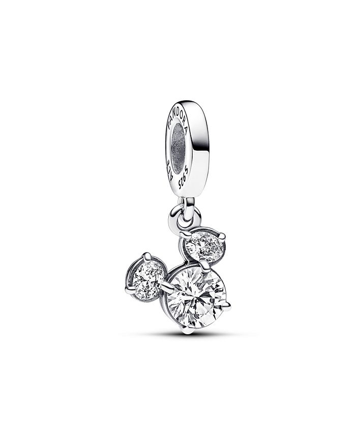 Pandora Disney Cubic Zirconia Mickey Mouse Head Silhouette Dangle Charm ...