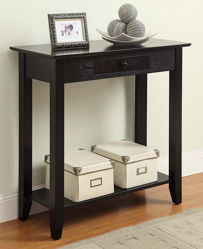 Convenience Concepts 31.5" Wood American Heritage 1 Drawer Hall Table ...