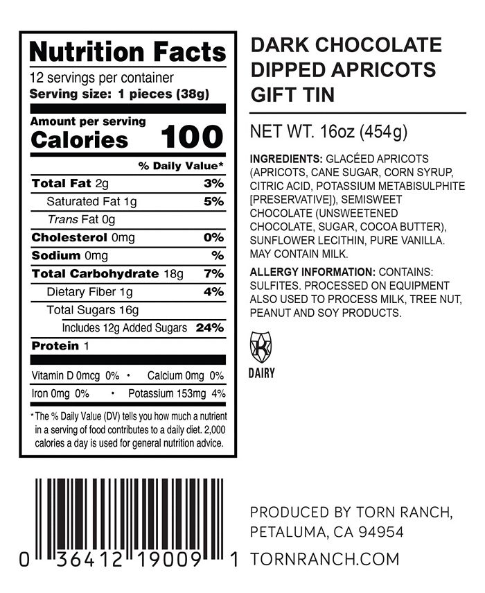 Torn Ranch Chocolate-Dipped Glaceed Apricots - Macy's