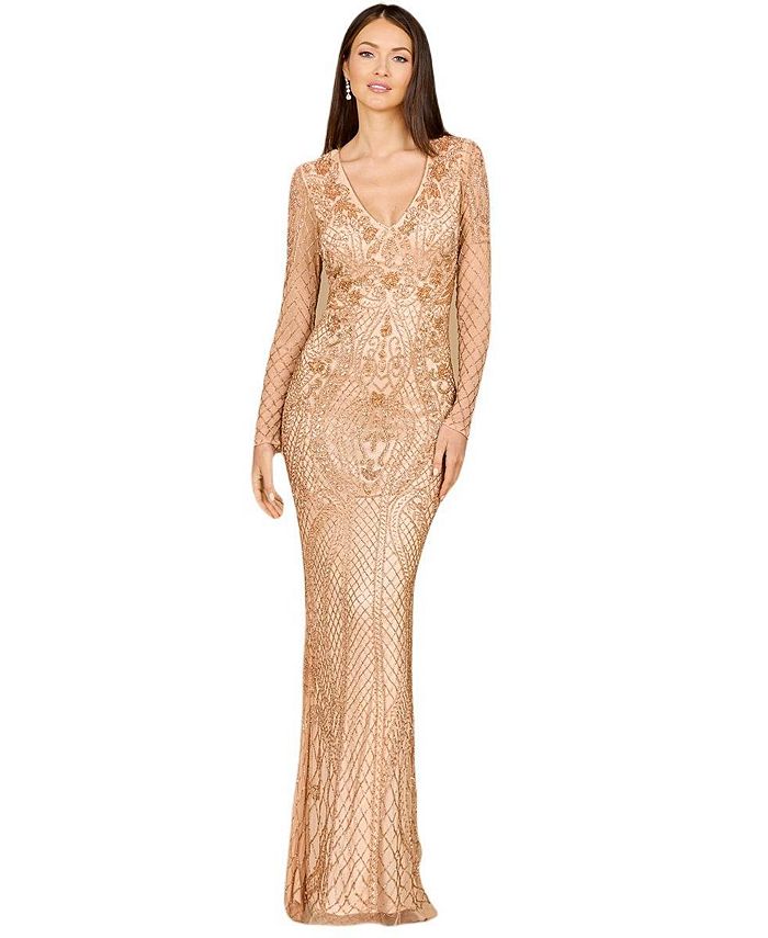 Lara Women's Long Sleeve Beaded Dress - Macy's