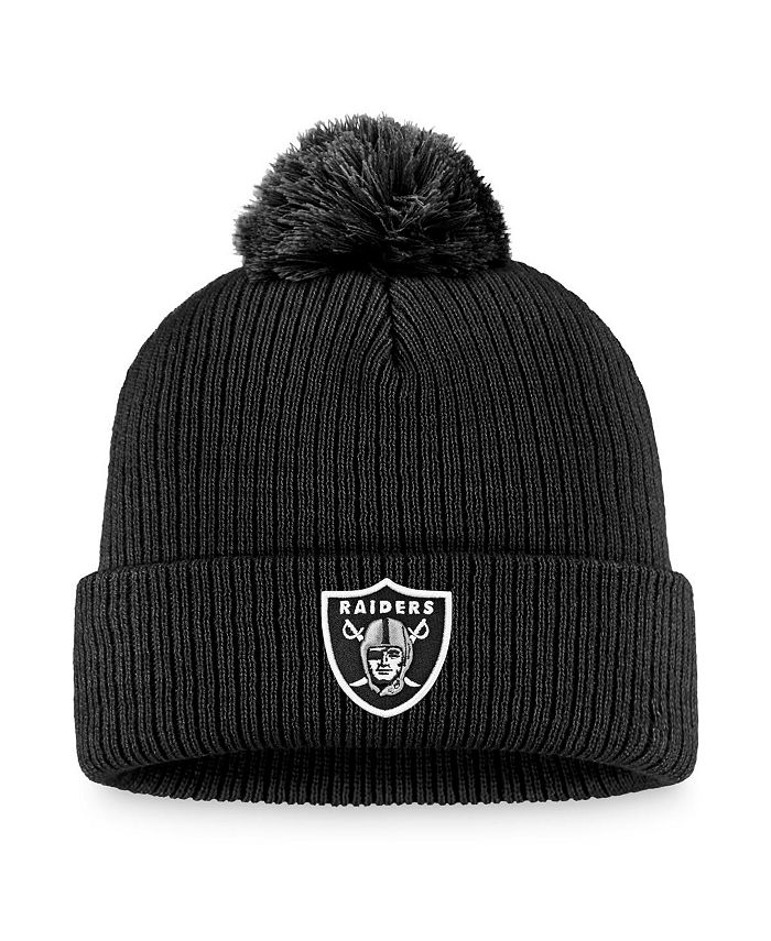 Fanatics Women's Black Las Vegas Raiders Logo Cuffed Knit Hat with Pom ...
