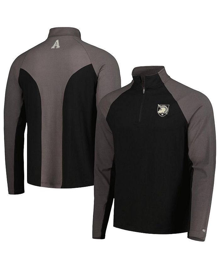 Colosseum Men's Black, Charcoal Army Black Knights Two Yutes Raglan ...