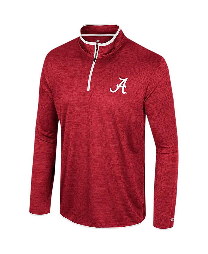 Colosseum Men's Crimson Alabama Crimson Tide Wright Quarter-Zip ...
