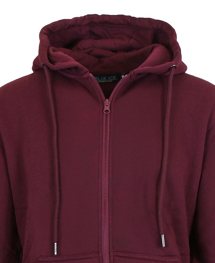 Blue Ice Men's Fleece-Lined Full-Zip Hoodie, Pack of 3 - Macy's