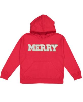 Sweet Wink Child Merry Patch Hooded Sweatshirt, Red Boys and Girls - Macy's