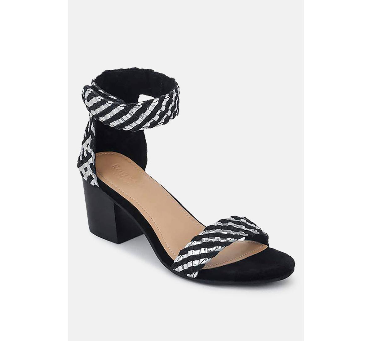 Click here for Carla Black Stacked Heel Sandal - Black prices