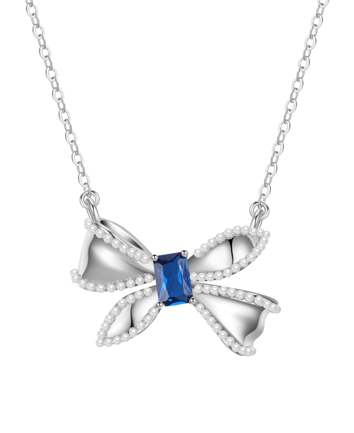 Click here for Macys Imitation Pearl and Cubic Zirconia Bow Penda... prices