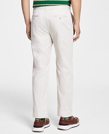 Nautica Men's Classic-Fit Stretch Solid Flat-Front Chino Deck Pants ...