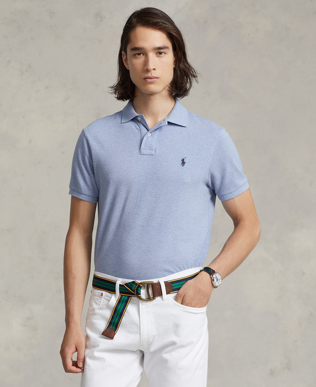 Click here for Polo Ralph Lauren Mens Custom Slim Fit Mesh Polo -... prices