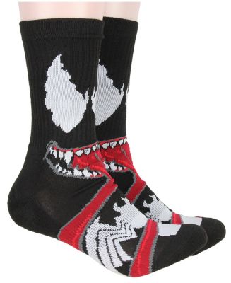 Marvel Venom Adult Character Savage Symbiote 1 Pair Mid-Calf Crew Socks ...