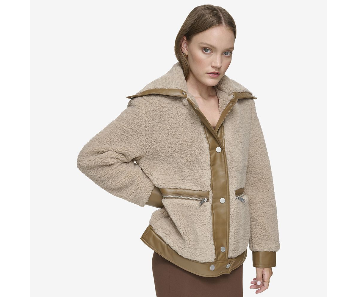 Click here for Andrew Marc Womens Zepita Mixed Media Faux Leather... prices