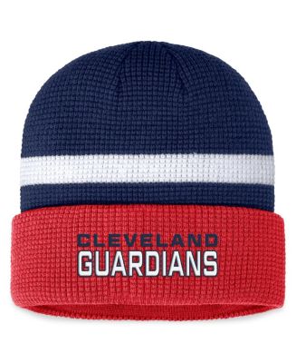 Men's Fanatics Navy Cleveland Guardians Waffle Cuffed Knit Hat - Macy's