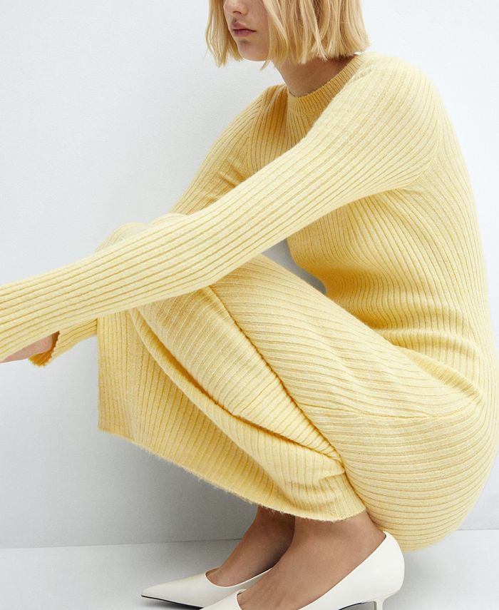 MANGO Women's Knit Midi Dress - Macy's